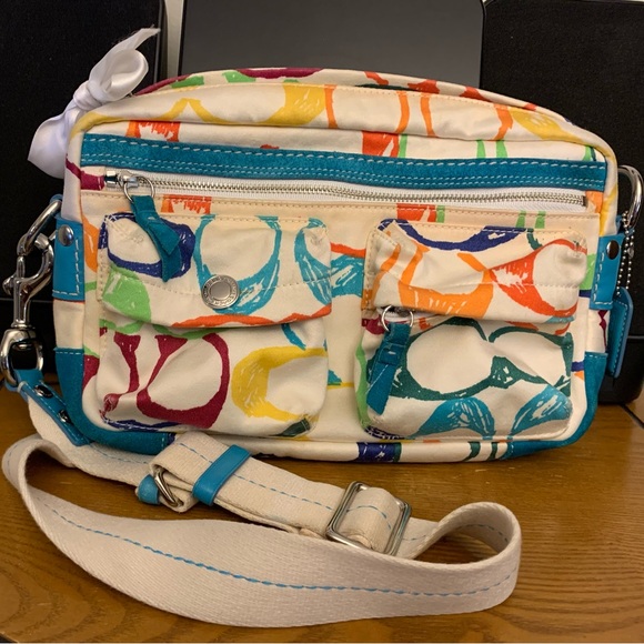 Coach | Bags | Vintage Coach Rare Scribble Mini Signature Shoulder Bag ...